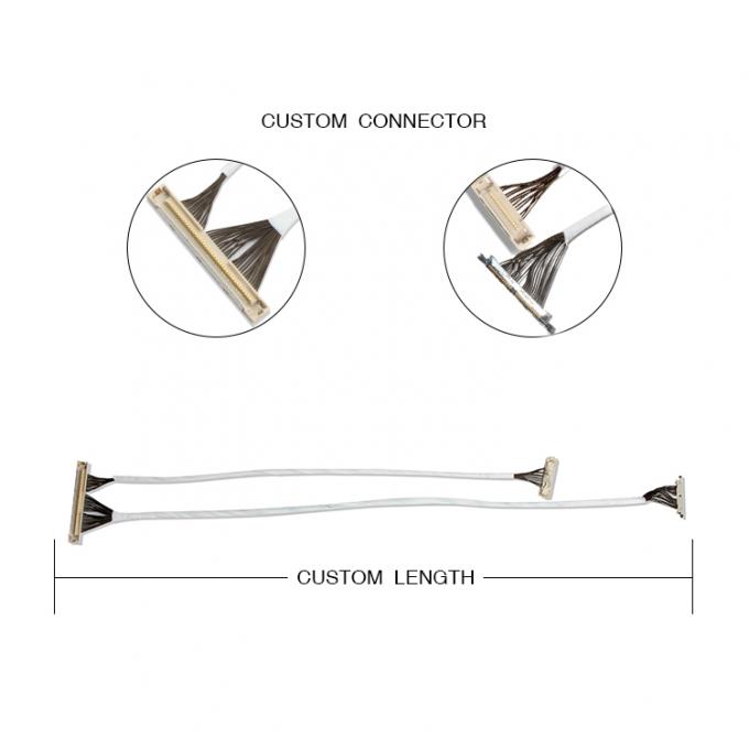 46 AWG 42 AWG Micro Coax Cable DF36 40P 0.4SD 150MM Length lvds display ...
