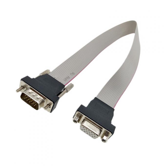 VGA HDB15 Male To Female Ribbon Cable 15pin Connector lvds display ...