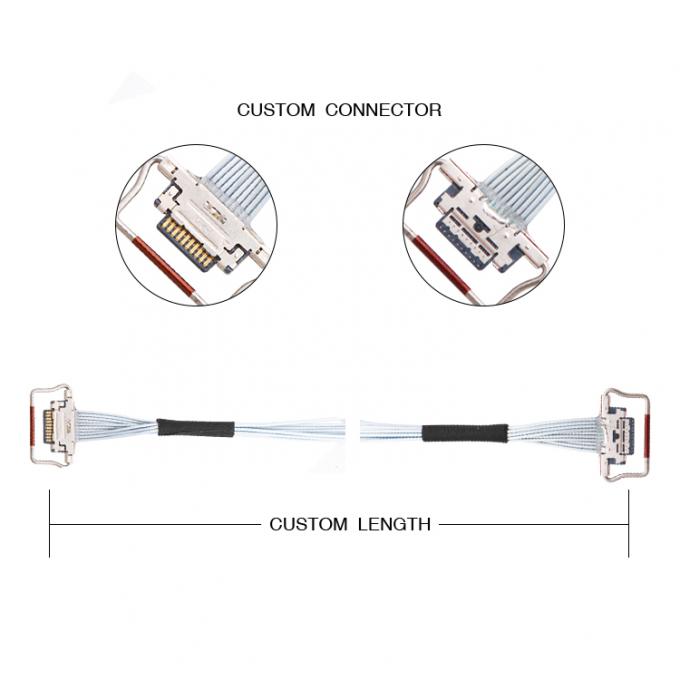 EDP LVDS Coaxial Cable 38AWG 10Pin 0.4mm Pitch 20633-310T-01S
