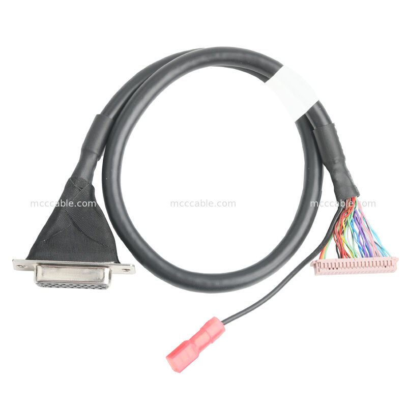 LVDS Cable Assembly Hirose DF13-40Pin Pitch 1.25mm To HD-SUB 26P Female ...