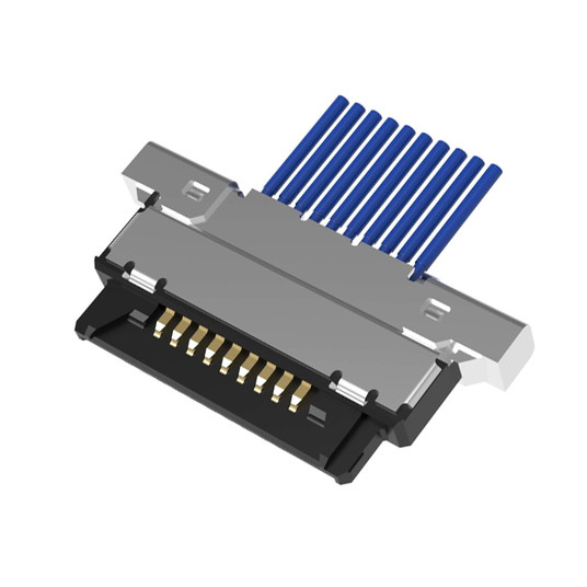10pin Lvds Micro Coaxial Cable Assembly 20345-010T-32R 0.4 mm pitch ...