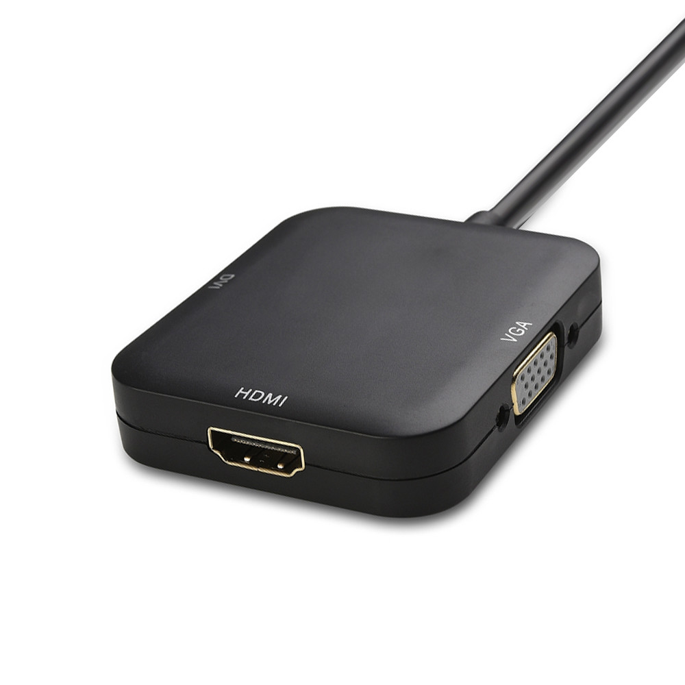 Mini Displayport To Hdmi / Dvi / Vga Adapter Lcd Cable Connector Assembly