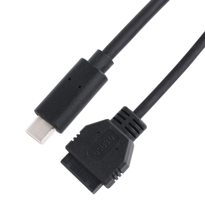 20P Female USB 3.0 Type-C to IDC Adapter Cable Internal Resistor Black ...