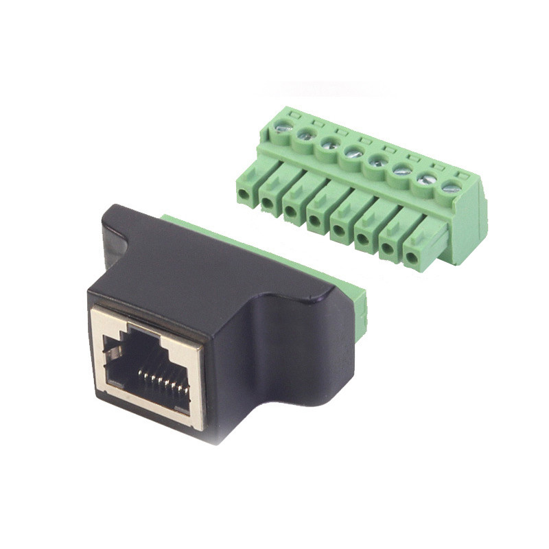 RJ45 Serial Port To 8 Pin Screw Terminal Connector, RJ45 8p8c To 8 Pin ...