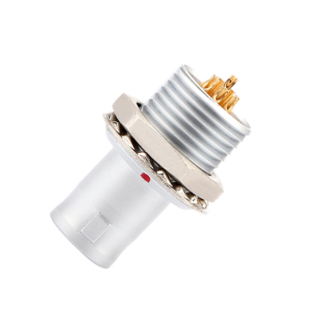 Push-pull Self-locking T2 8Pin Circular Connector Panel Fixed Plug ...