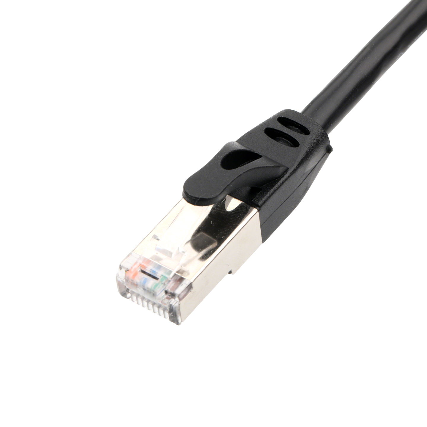 STP Shielded RJ45 Ethernet Cable Assembly, UL2835 24AWG 4-Pair Black